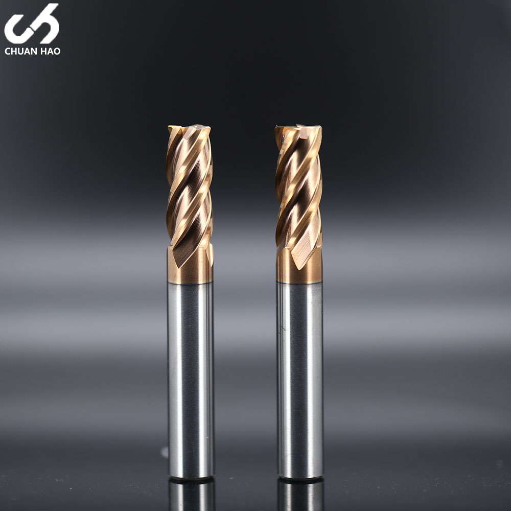 CH Factory Custom Carbide Bronze Coated Square End Mills | Chseiko Tools