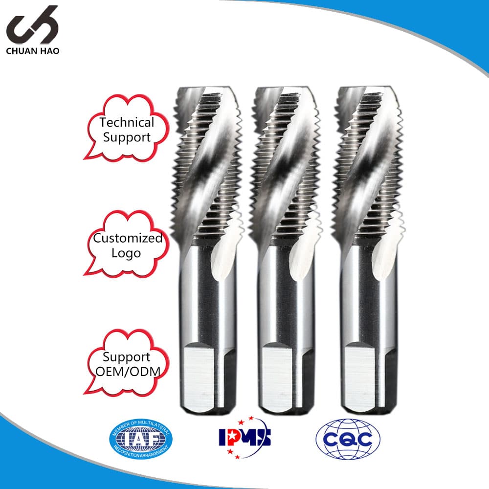 CH Custom HSSE NPT 60 Pipe Thread Spiral Taps | Chseiko Tools